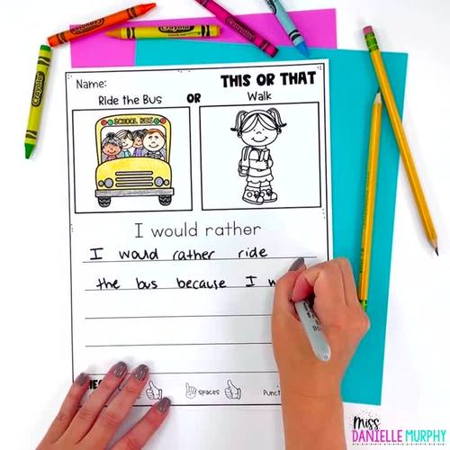 First and Second Grade Writing Center for Back to School | TPT