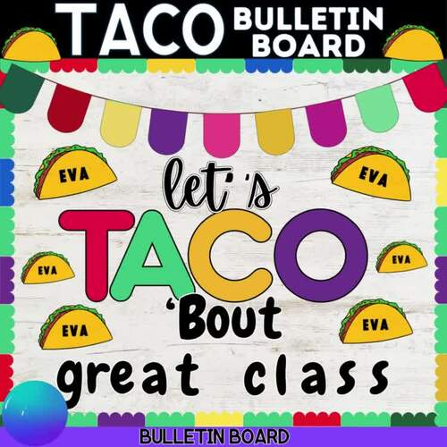 Taco 'Bout a Great Class - Editable Taco Bulletin Board, Cinco De Mayo ...