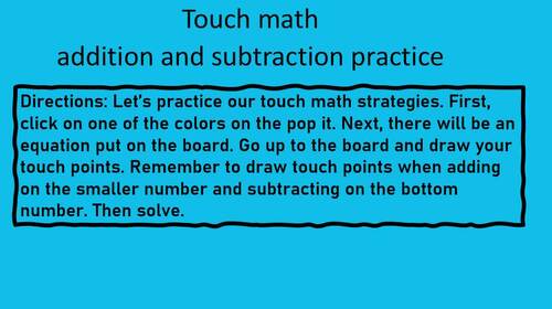 Interactive power point ( addition/subtraction with regrouping) pop-it