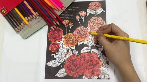 Spring flower, Coloring page, Printable 30 page, Instant download ...