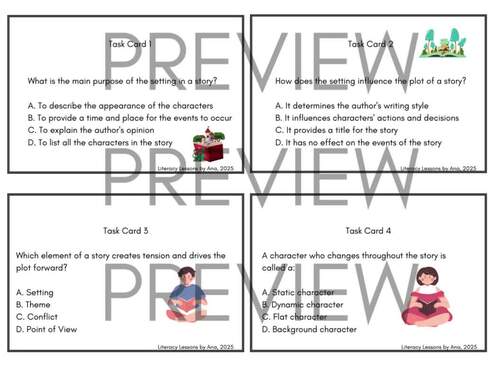 3rd 4th 5th Florida B.E.S.T. R.1.1 Academic Vocab Task Cards Test Prep