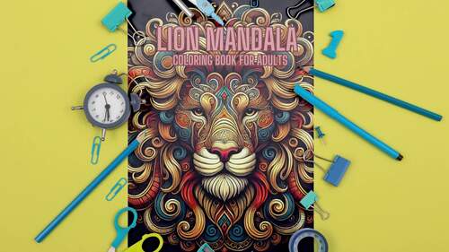 100 Lion Cute Mandala Coloring Book, PDF, Printable Coloring Pages ...