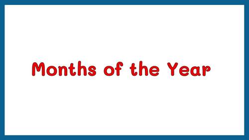 Months oh the Year. ANIMATED PowerPoint Presentation. + Free Worksheet