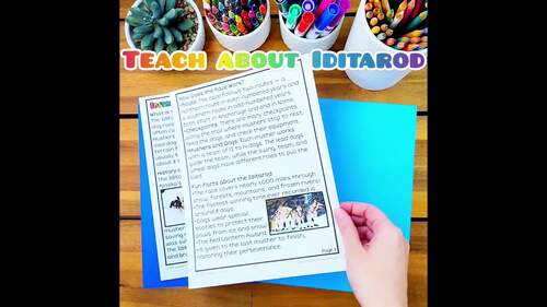 Iditarod Sled Racing in Alaska Activities | Writing Crafts, Vocabulary ...