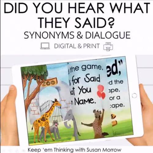 Writing Dialogue and Synonyms for Said Bundle | Print & Digital | TpT