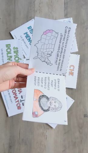 Famous Historical Hispanic Figures Foldable Books by Llearning Llama