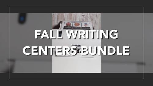 Fall Writing Stations Bundle - Vocabulary Word Cards Kindergarten & 1st ...