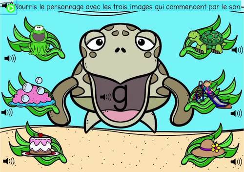 BOOM CARDS - Les sons C et G (durs) - 1re année - Conscience phonologique