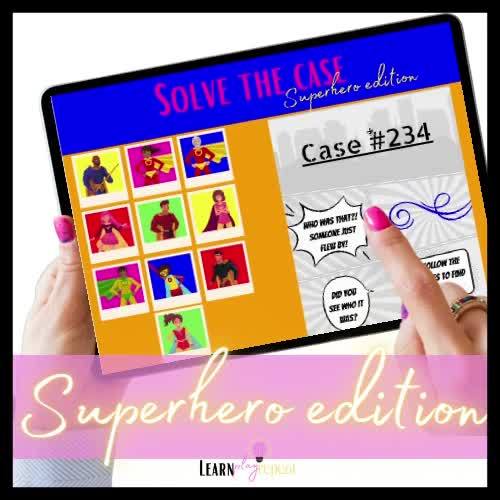 Comic book, Superhero, mystery game, BOOMCARDS, problem solving digital ...
