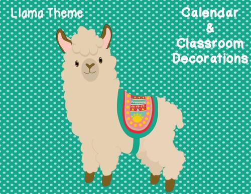 Llama Calendar & Classroom Set by Teacher Trish | TpT