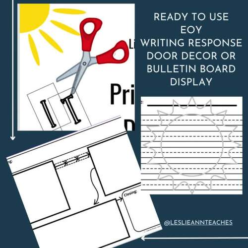 End of Year SUN What a BRIGHT Year Bulletin Board SET & Student Writing ...