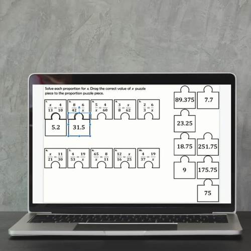Solving Proportions Matching Activity - Digital and Paper for Google
