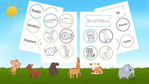 "At the ZOO" Play - Vocabulary and Spelling Exercises by Tanya's ...