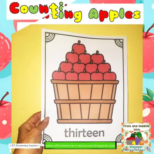 Counting Apples 1 to 20 | ESL Number Words, Numerals, & Quantity ...