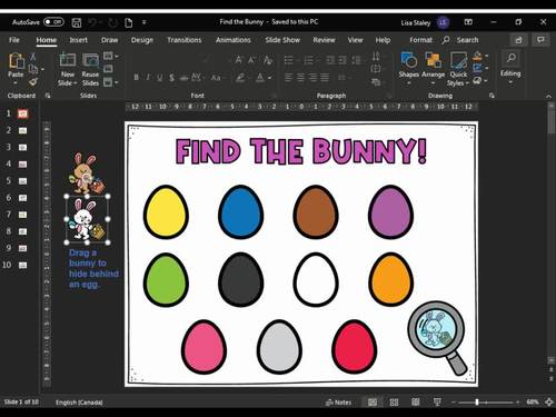 Digital Hide & Seek | Find the Easter Bunny | Letters Numbers Shapes Colors