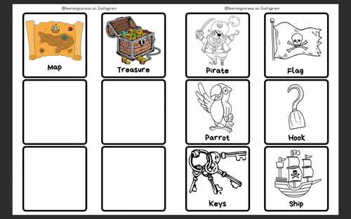 Pirate Flashcards for UTK, Preschool, Pre-K, and K by Learning Core