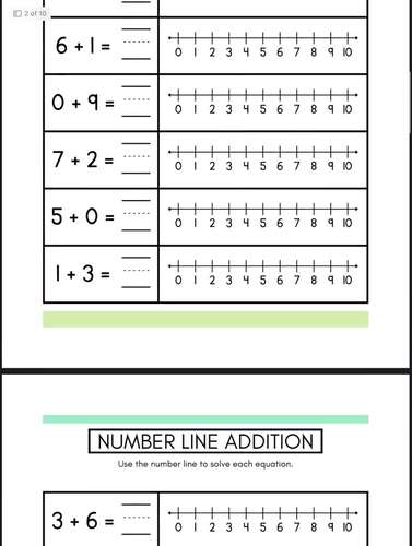 Number Line Addition for Preschool, Kindergarten, First Grade Math