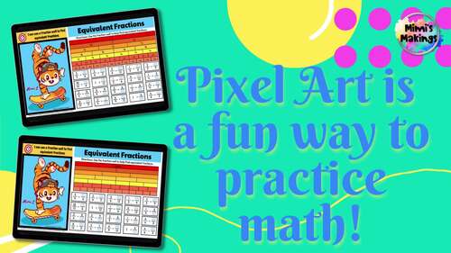 Equivalent Fractions with a Fraction Wall Pixel Art Activity with ...