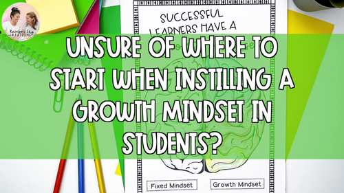 Growth Mindset Activity Pack Print and Go | Grade 3 - 6 | TPT