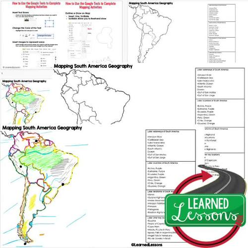 South America Geography Mapping Activity, Mapping South America PRINT ...