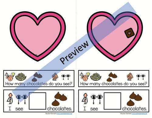 Counting Adapted Books- Valentine's Day Theme- BUNDLE by Autism Elements