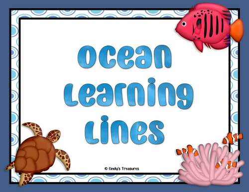 Ocean Learning Lines-Alphabet, Numbers, Shapes and Colors by Cindy's ...