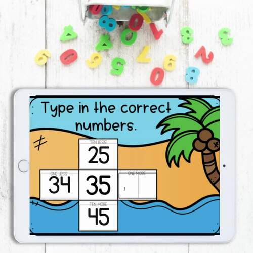 10 More 10 Less 1 More 1 Less | Boom Cards™ | Math Hundreds Chart