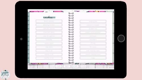 Undated Digital GoodNotes Teacher Planner with 130+ Digital Stickers