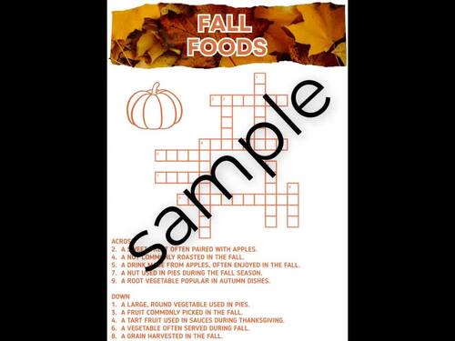 Fall Puzzles Bundle Holidays Food Animals Weather Activities Grades 2-5