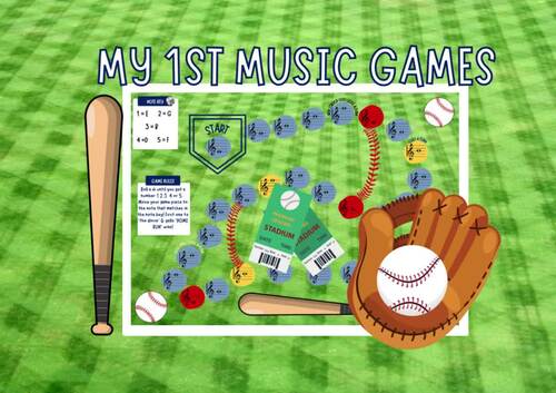 My First Music Games-Baseball Theme: 14 Different Games! | TPT