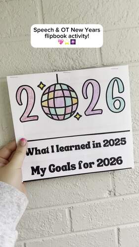 New Year Speech & OT Goals Flipbook | LOW PREP 2026 by Groovy Speech