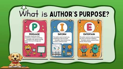 Author’s Purpose Snip | Interactive Lesson with 30-Second Timer + Exit ...