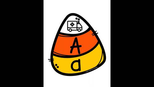 BUNDLE Candy Corn Puzzles for Literacy and Math for Kindergarten & 1st ...