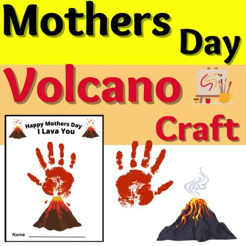 Mothers Day Craft Activities Volcano Handprint Art Crafts Activity Resource