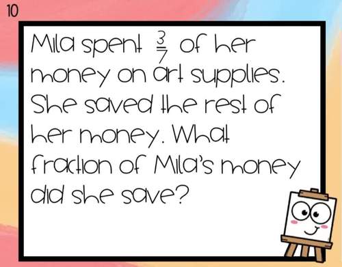Adding and Subtracting Fractions Word Problem Task Cards | TPT
