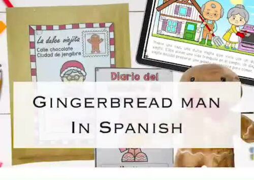 Gingerbread Man in Spanish | Actividad El hombre de jengibre invierno
