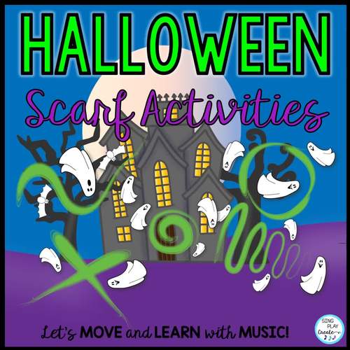 Halloween Scarf Activities Video with Music for PE, Music, Preschool, Home