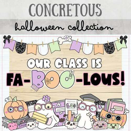 Halloween Bulletin Board Ideas Groovy October Door Decor Pastel Girly ...