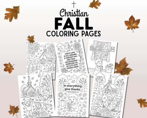 Christian Fall Coloring Pages | Bible Verse Coloring Sheets for Kids