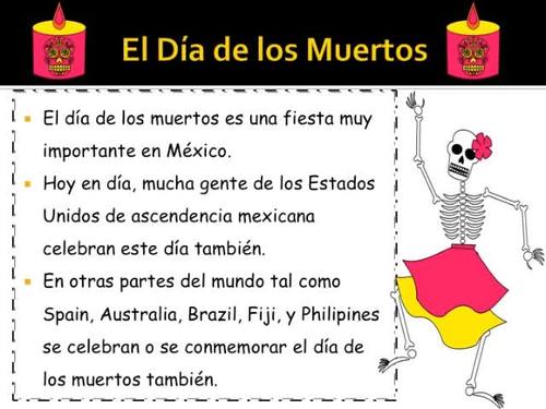 El Día de los Muertos - Day of the Dead - Interactive Powerpoint in Spanish