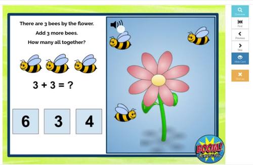 Operations| Addition| Numbers to 20| Spring themed| Boom Cards | TPT