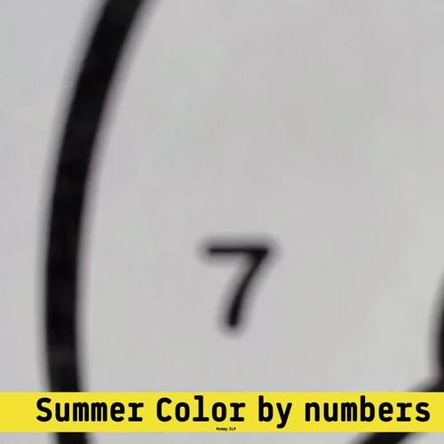 Summer Color by Number printable by Mommy SLP | TPT