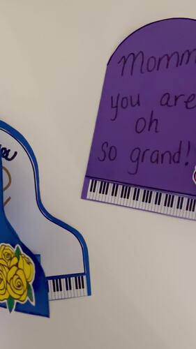 Grand Piano Card | Father's Day Craft | Mother's Day or Grandparents Day