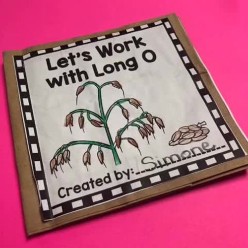 Rhyming and Spelling Words with Long O Paper Bag Book | TpT