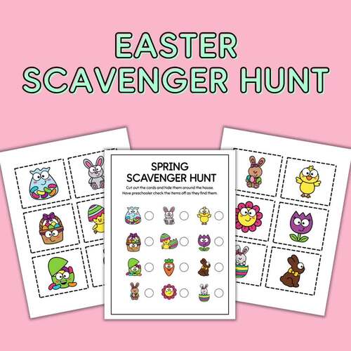 Printable Spring Activity Easter Scavenger Hunt for Preschool and ...
