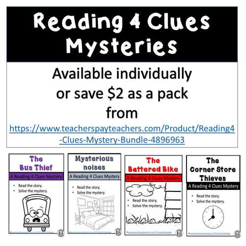 Reading Mysteries Comprehension Activities Bundle by Thinking Challenges