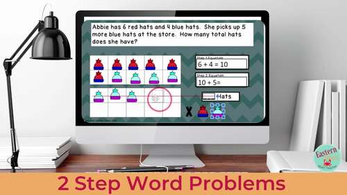2 Step Word Problems for 2nd Grade by Eastern Shore Math Teacher