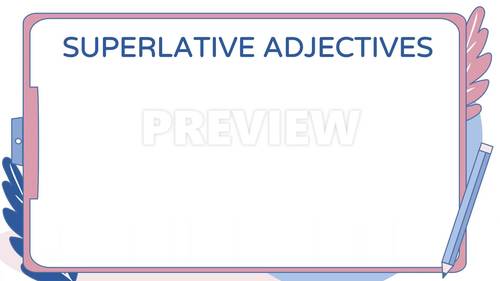 Comparative Superlative Adjectives - Grammar - ESL EFL PowerPoint English