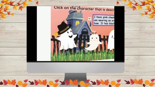 Halloween Adjectives Describing Characters (Boom Cards with Audio)