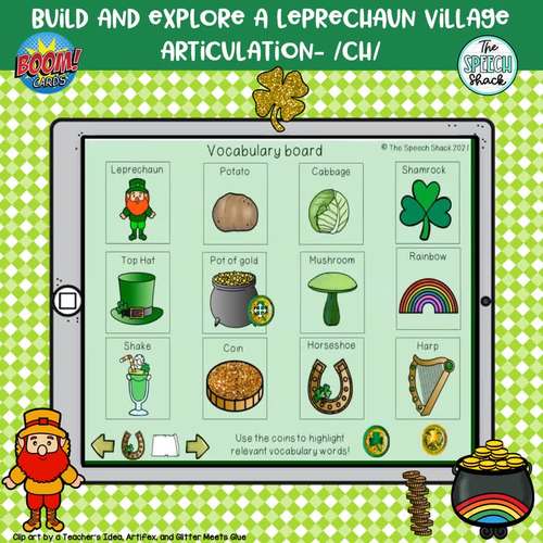 St. Patrick's Day Leprechaun Village Articulation BOOM Cards™ - /ch/